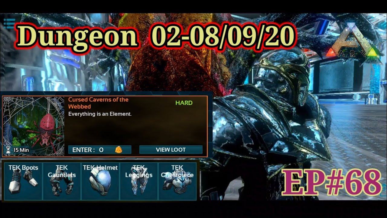 #ARKMOBILE EP#68 รีวิวดันเจี้ยน [02-08/09/20]/Cursed Caverns of the ...