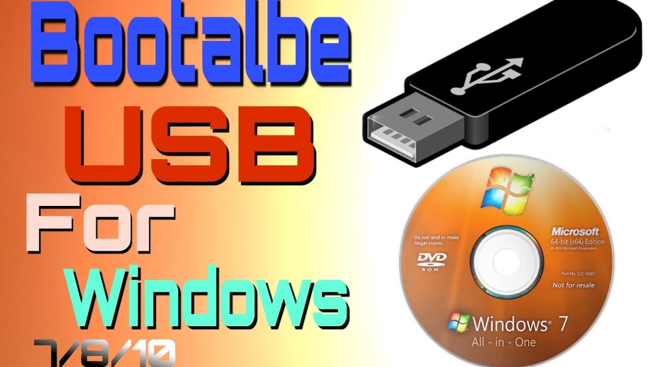 How To Make Bootable USB Create For Windows 7/8/10 - YouTube