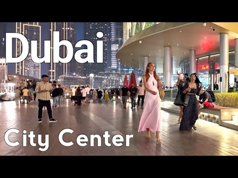 Dubai [4K] Downtown Dubai, City Center Walking Tour  🇦🇪