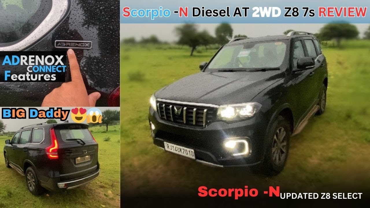Scorpio Diesel AT 2WD Z8 7S REVIEW | Mahindra Scorpio N Z8 Automatic ...
