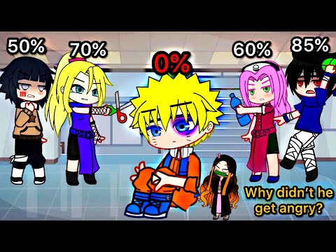 😡 Anger Percentage?! 💯 || Old trend || Naruto || Gacha Club meme