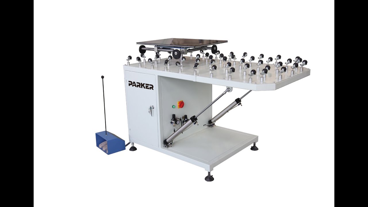 insulating glass machine rotary coating table - YouTube