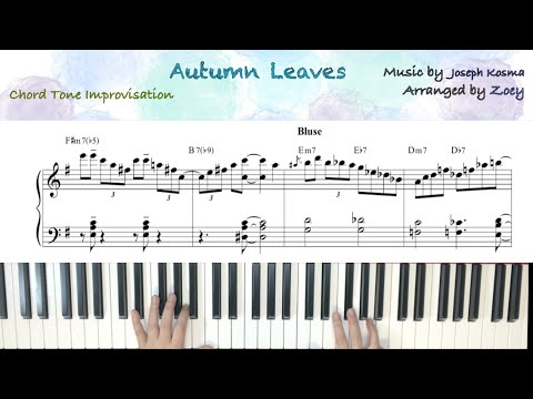[Imprv.-Chord Tone] "Autumn Leaves" Melody Fake & Chord Tone ...