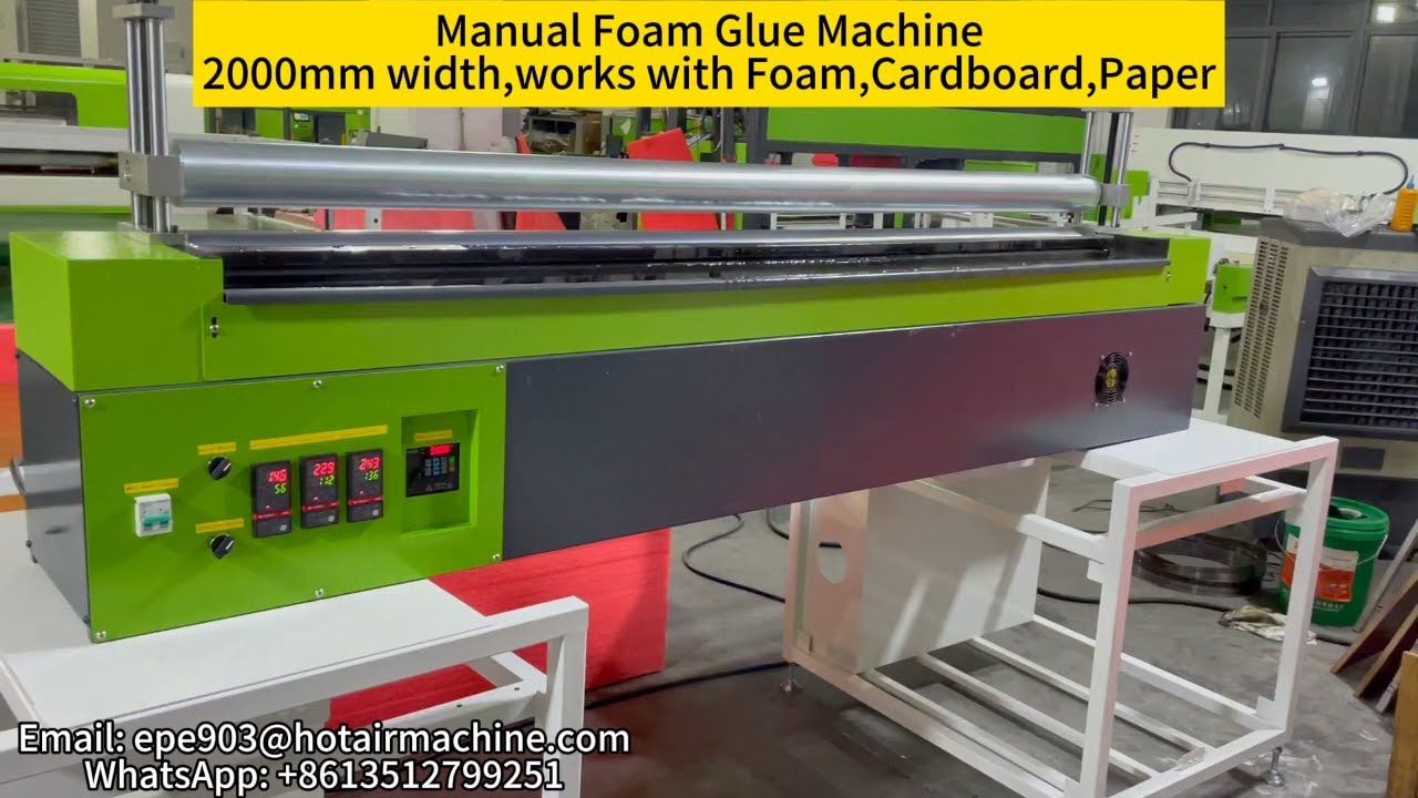 Manual Foam Glue Machine | Foam to Foam Gluing - YouTube
