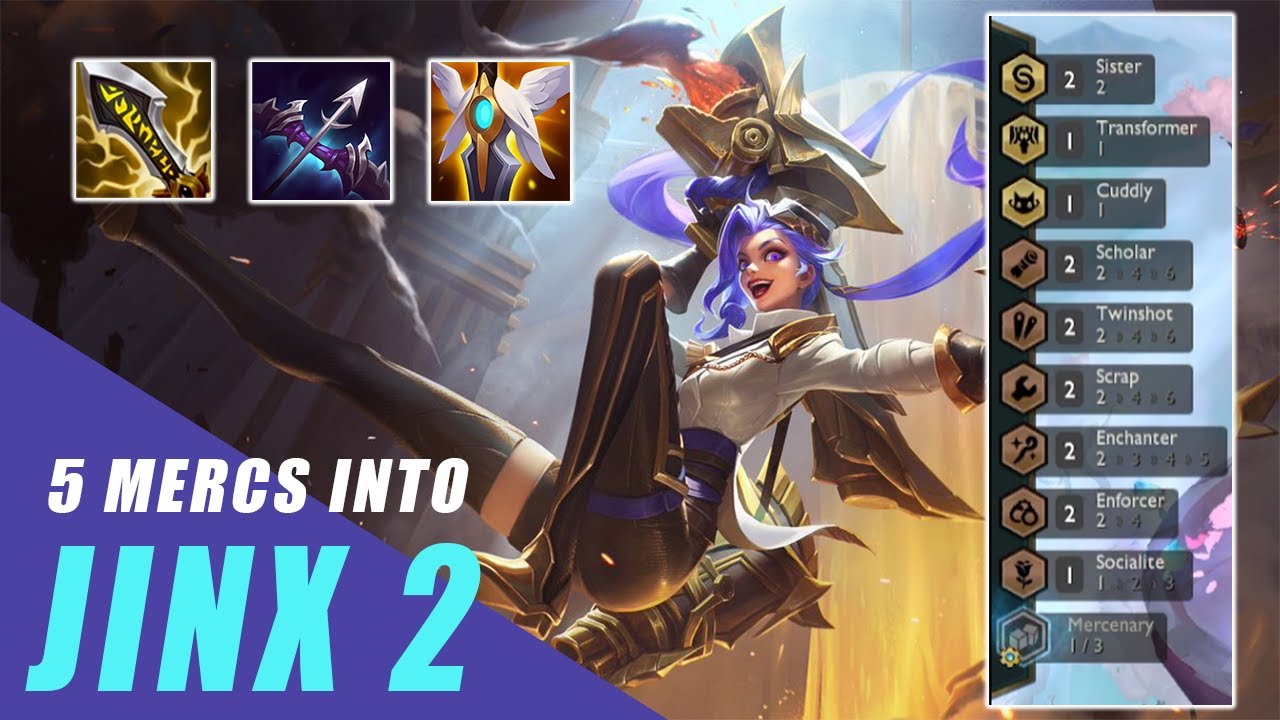 5 Mercenaries Into Jinx 2 is EZ win | TFT Ranked NA | Team Fight ...