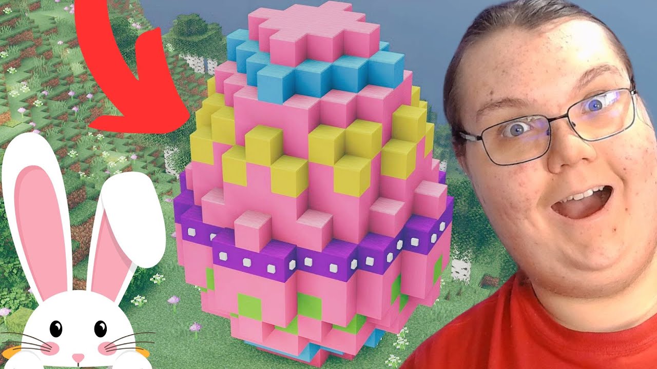 Making a giant Easter egg house in Minecraft!!! - YouTube