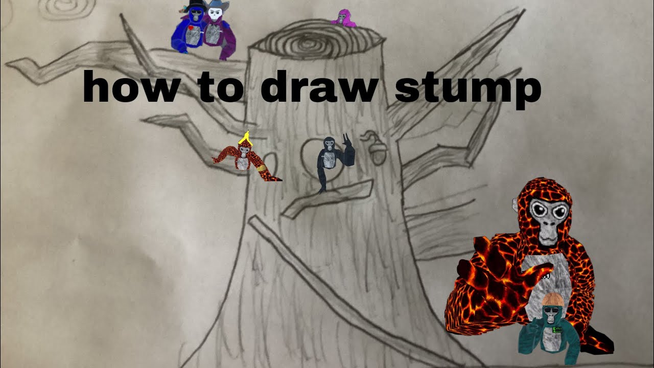 How to draw stump - YouTube