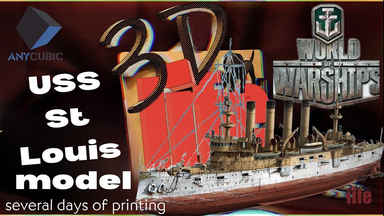 #3Dprinting World of Warship's Official USS St Louis model kit, Part 2 ...