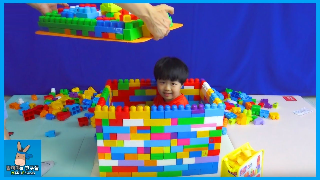 메가블럭 1000개 대형 서프라이즈 선물 박스 만들기! 그 안에 무엇이? ♡ 블럭 장난감 놀이 Mega bloks Gift ...
