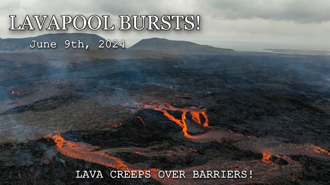 Iceland Volcano Updates | Lava flows over road and barriers! - YouTube