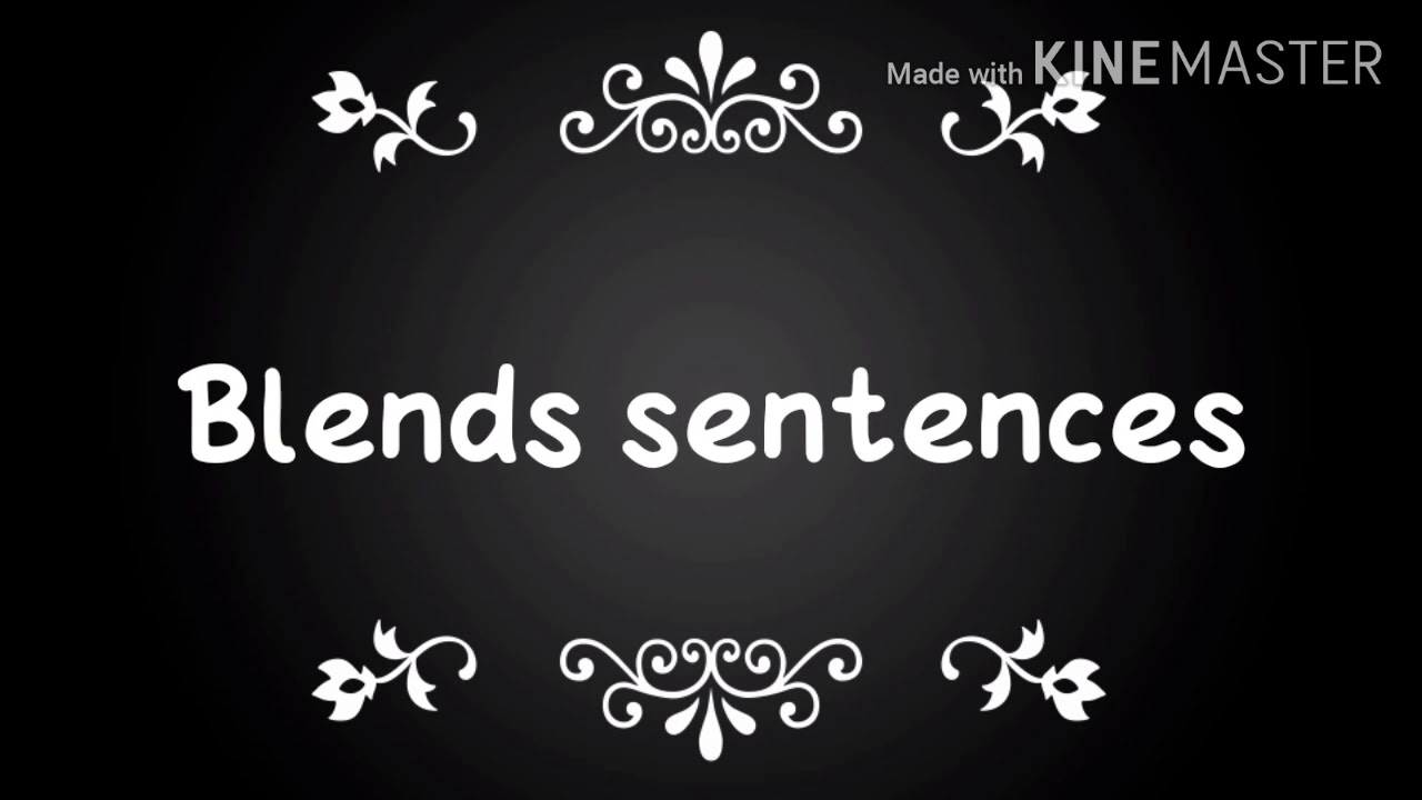 Blends sentence for kids - YouTube