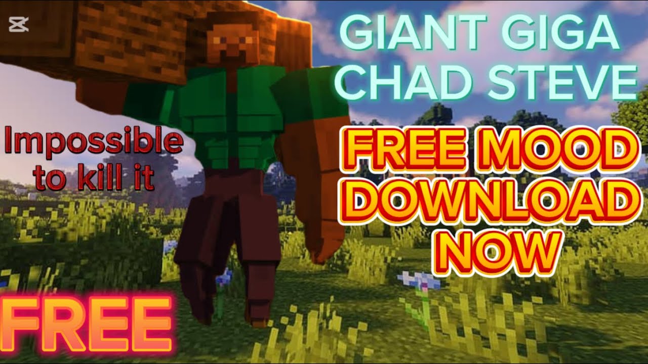 I TRY THE CRAZIEST MOOD IN MINECRAFT GIANT GIGA CHAD STEVE ITS PRETTY ...