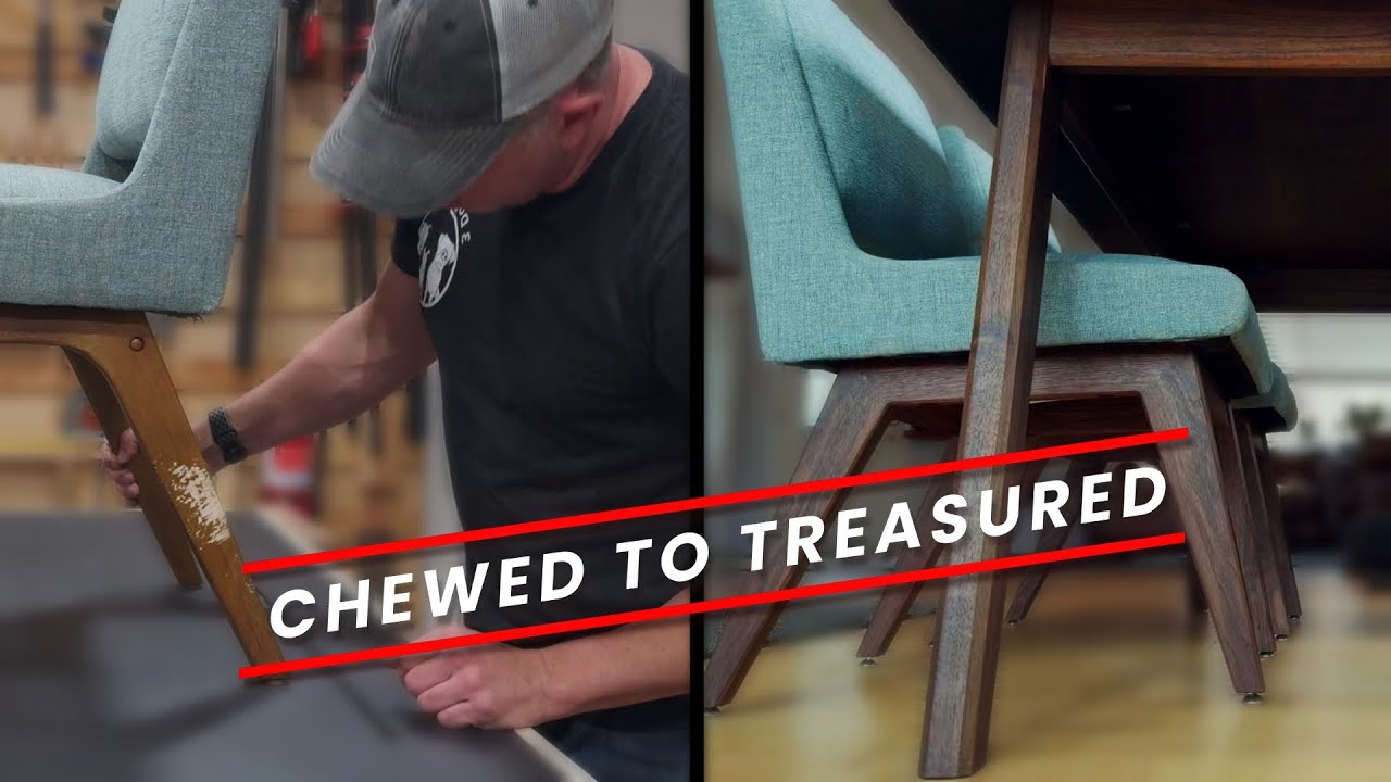 Fixing These Chewed Up Chairs - YouTube