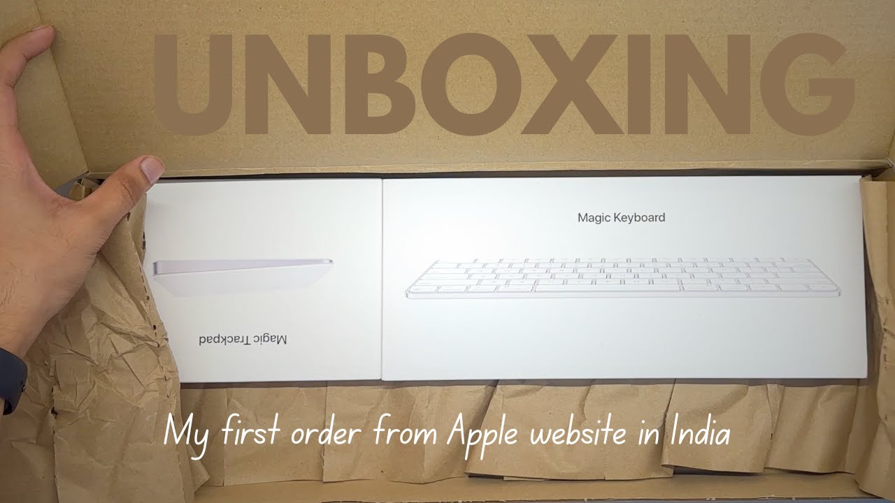 🎁 unboxing apple magic keyboard and trackpad in 30 seconds - YouTube