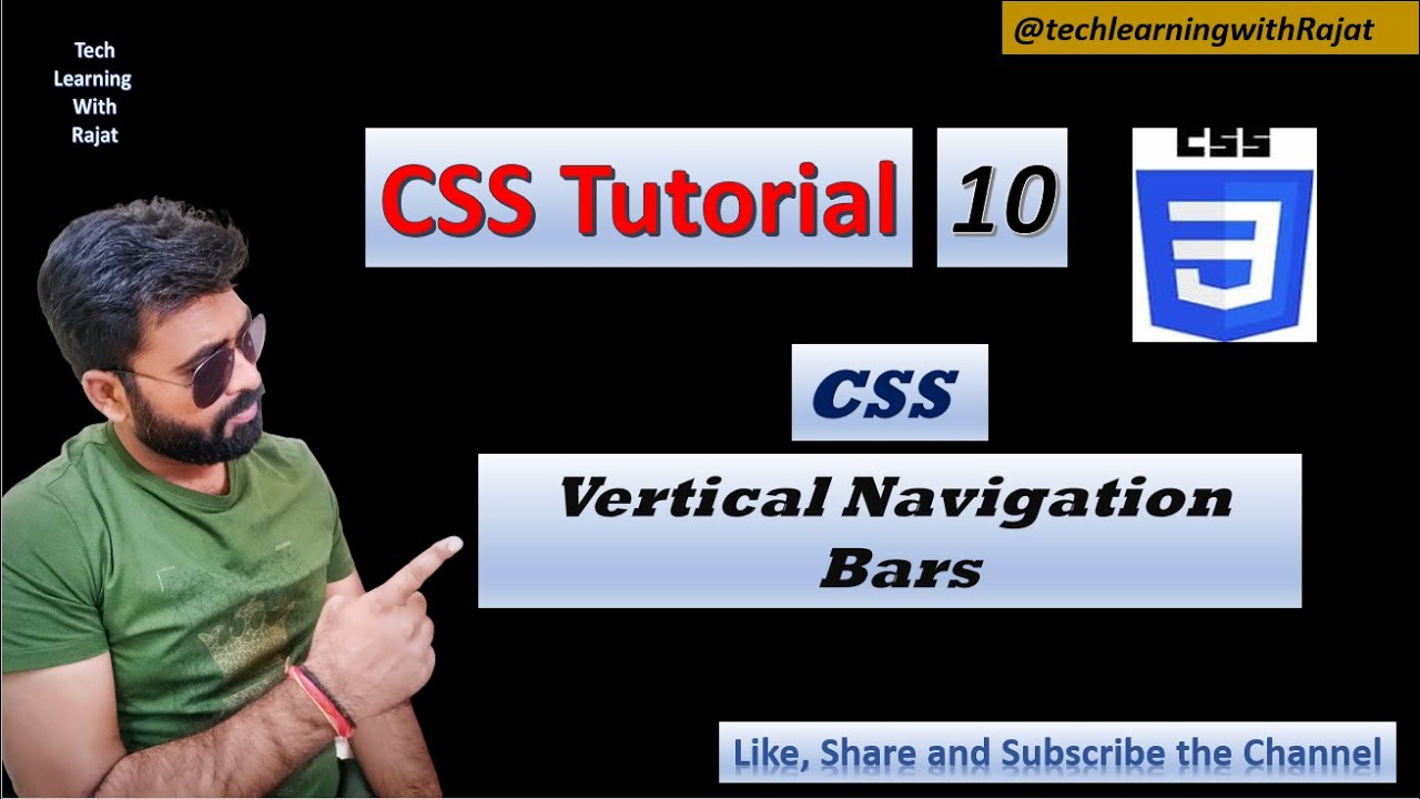 Vertical Navigation Bars Css Tutorial 10 Web Development Front 3431