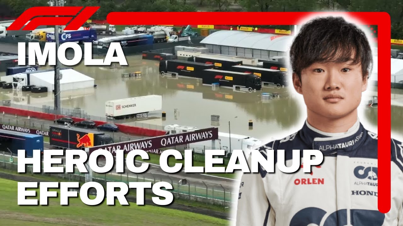 Yuki Tsunoda Assists Residents in Cleaning Up After the Flooding | 2023 ...