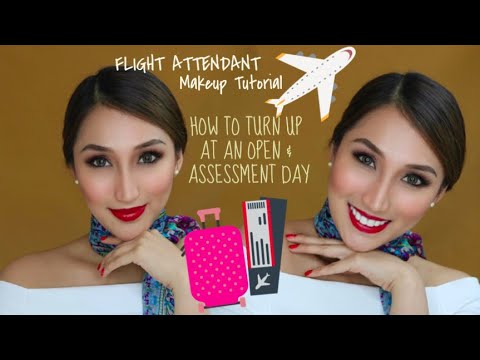 FLIGHT ATTENDANT MAKEUP TUTORIAL | HOW TO TURN UP AT AN OPEN OR ...