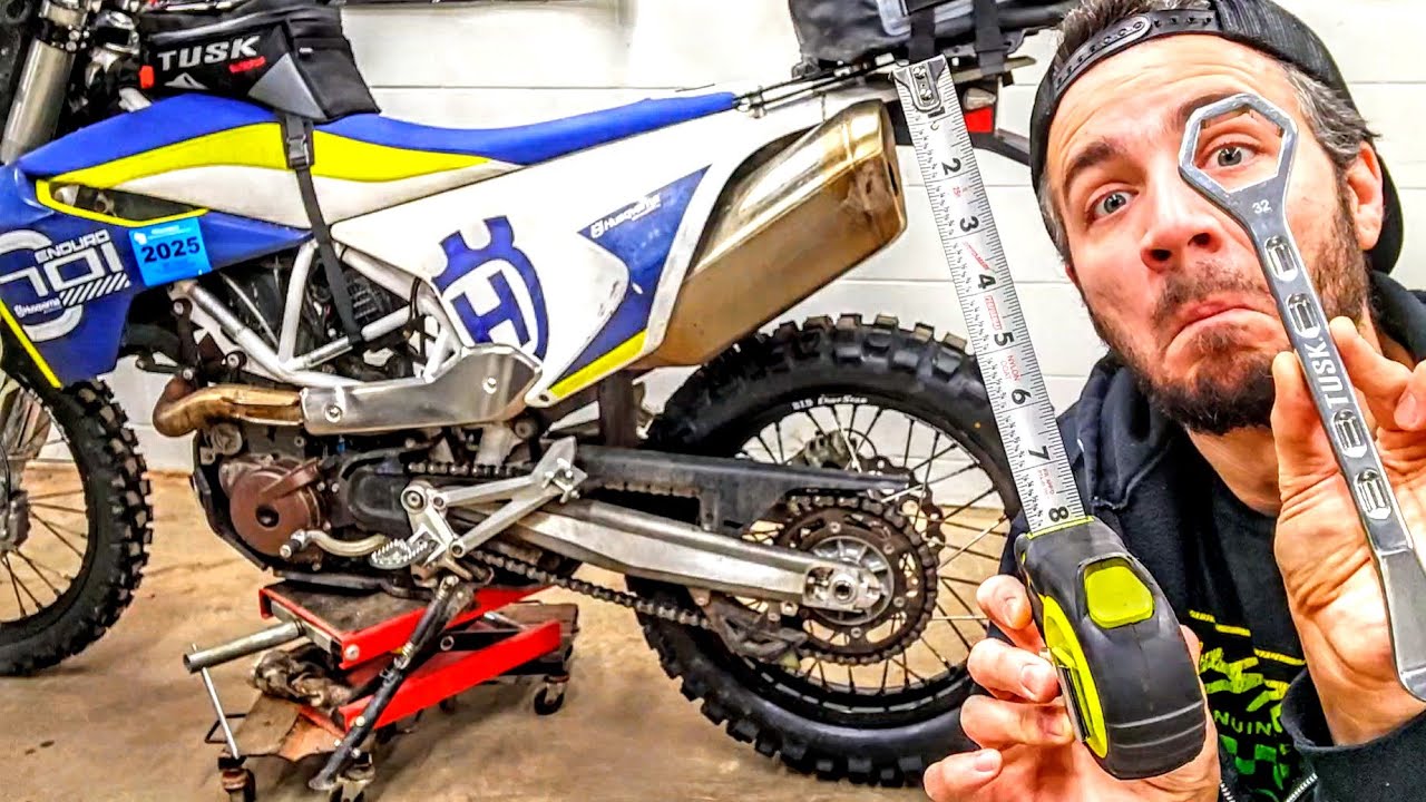Drive Chain Slack Adjustment Explained on Husky 701 / KTM 690 / GasGas ...