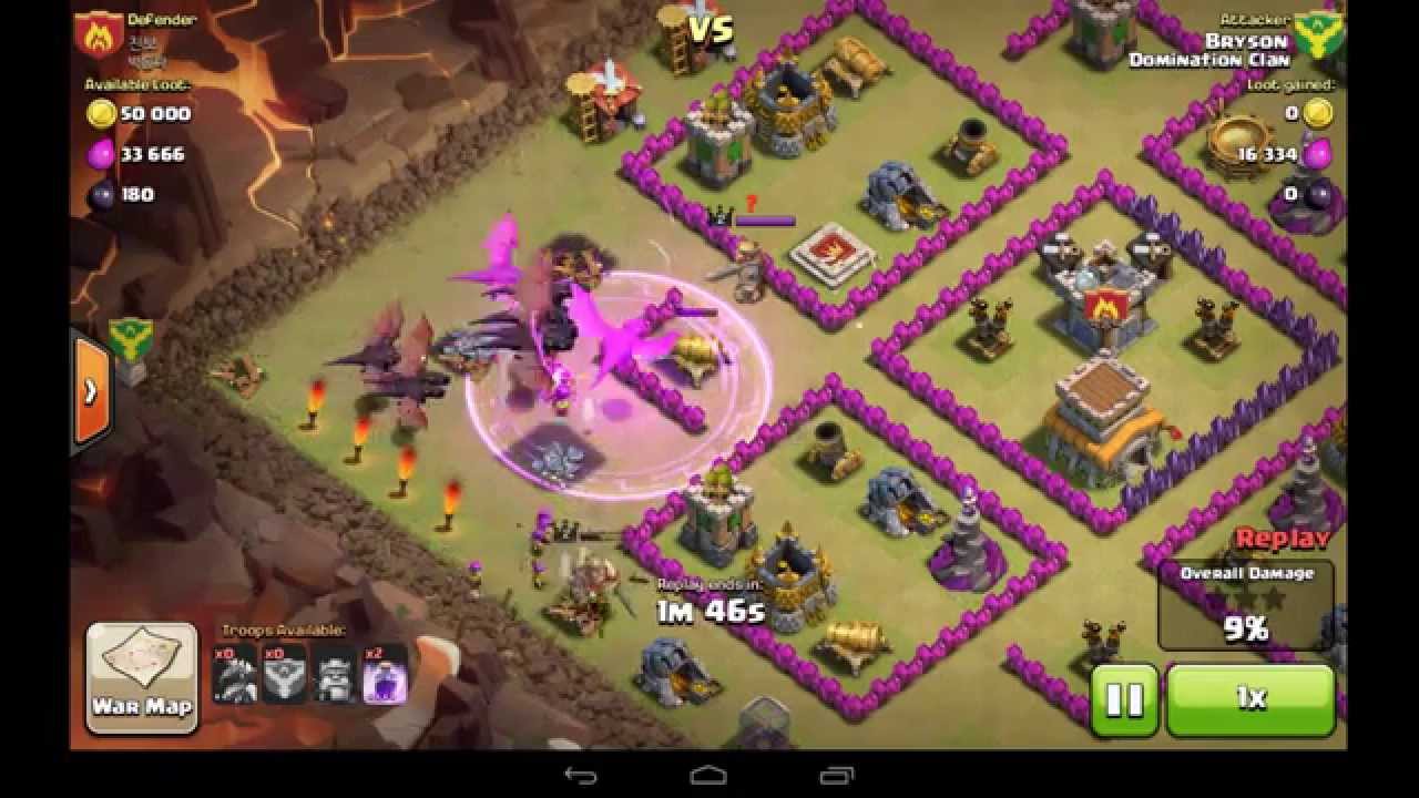 Clash Of Clans - Clan War Most Heroic Attack Bryson - YouTube