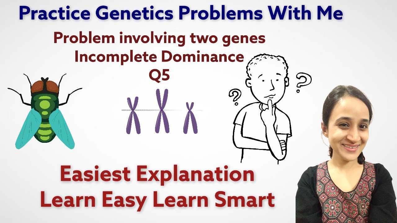 Genetics problems involving two genes | Q.5 | Learn how to solve Genetics problems easily - YouTube