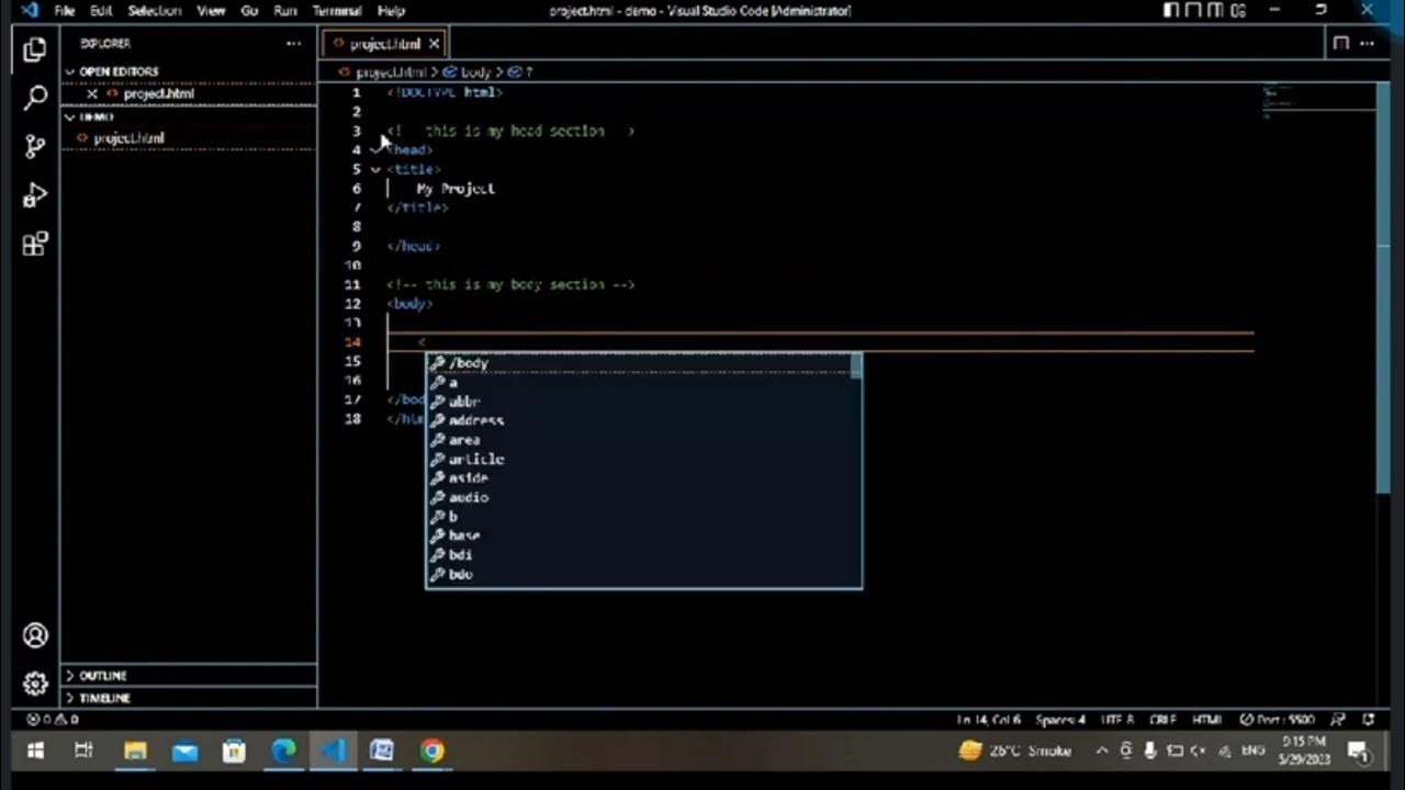 Detail Introduction to HTML, CSS Class 1, Making Folder, File, Headings, Inline CSS and ...