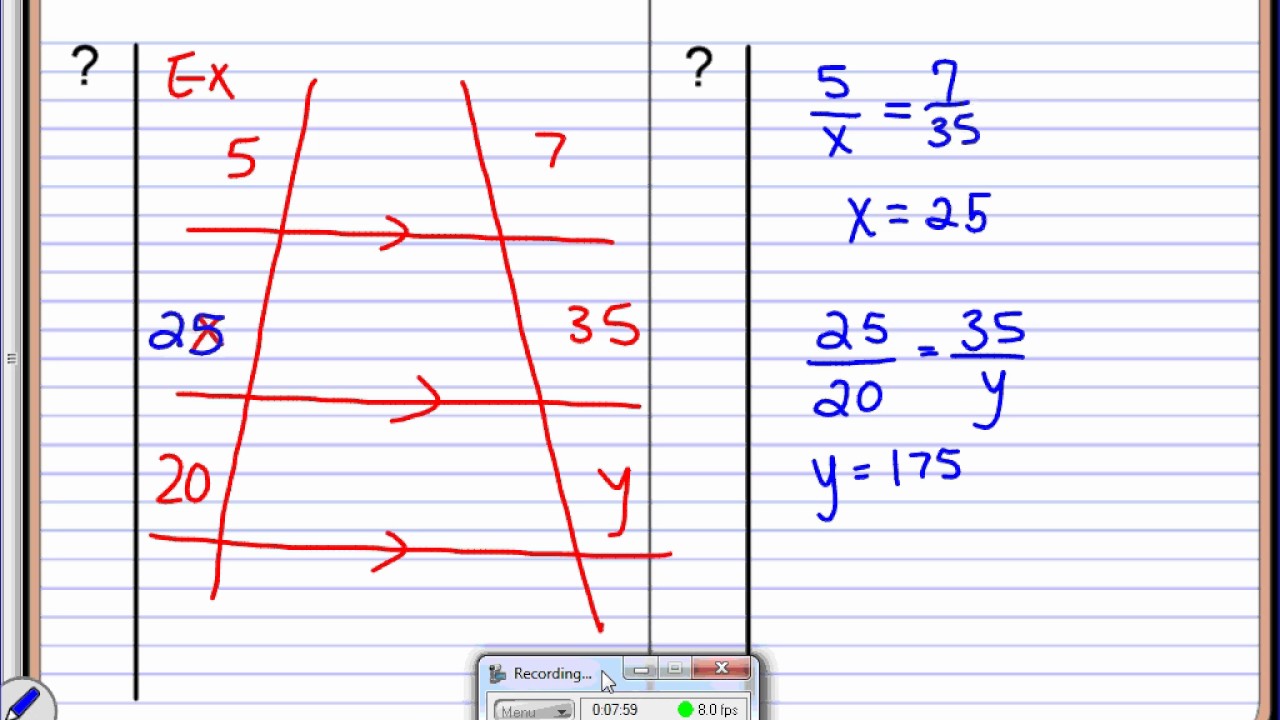 G.6.4 Parallel Lines and Proportions - YouTube