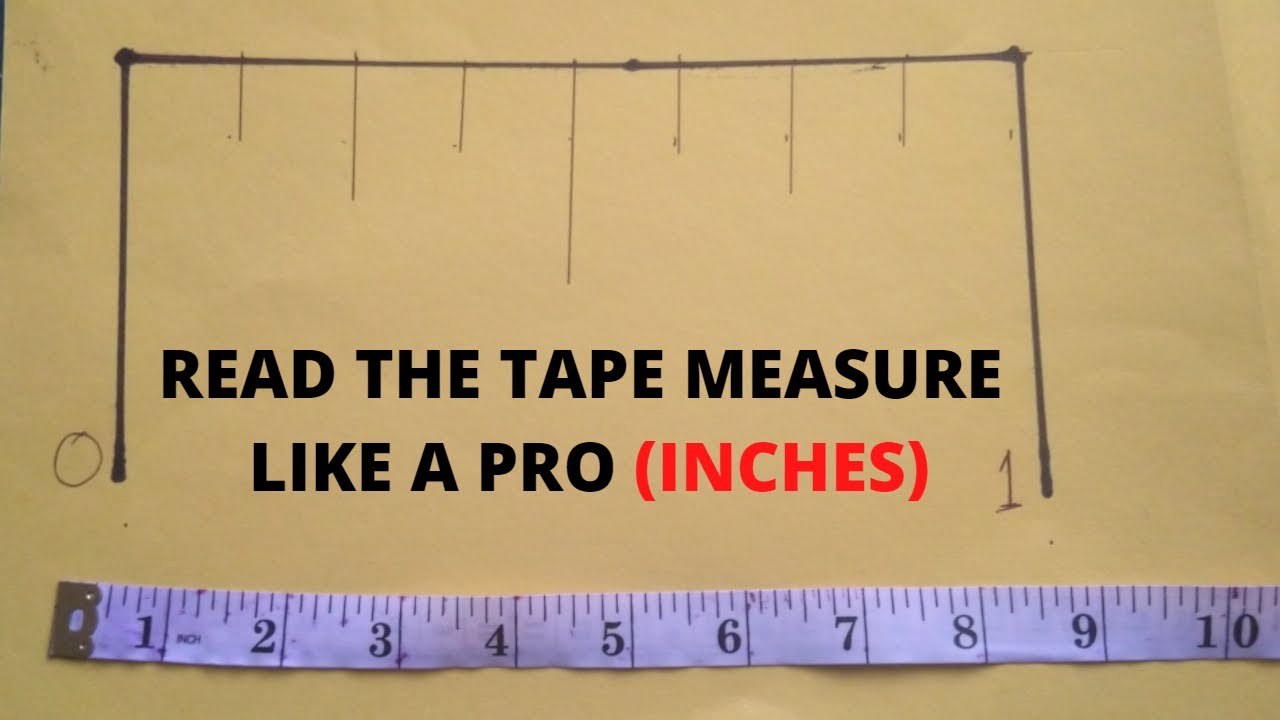 HOW TO: READ A TAPE MEASURE IN INCHES. - YouTube