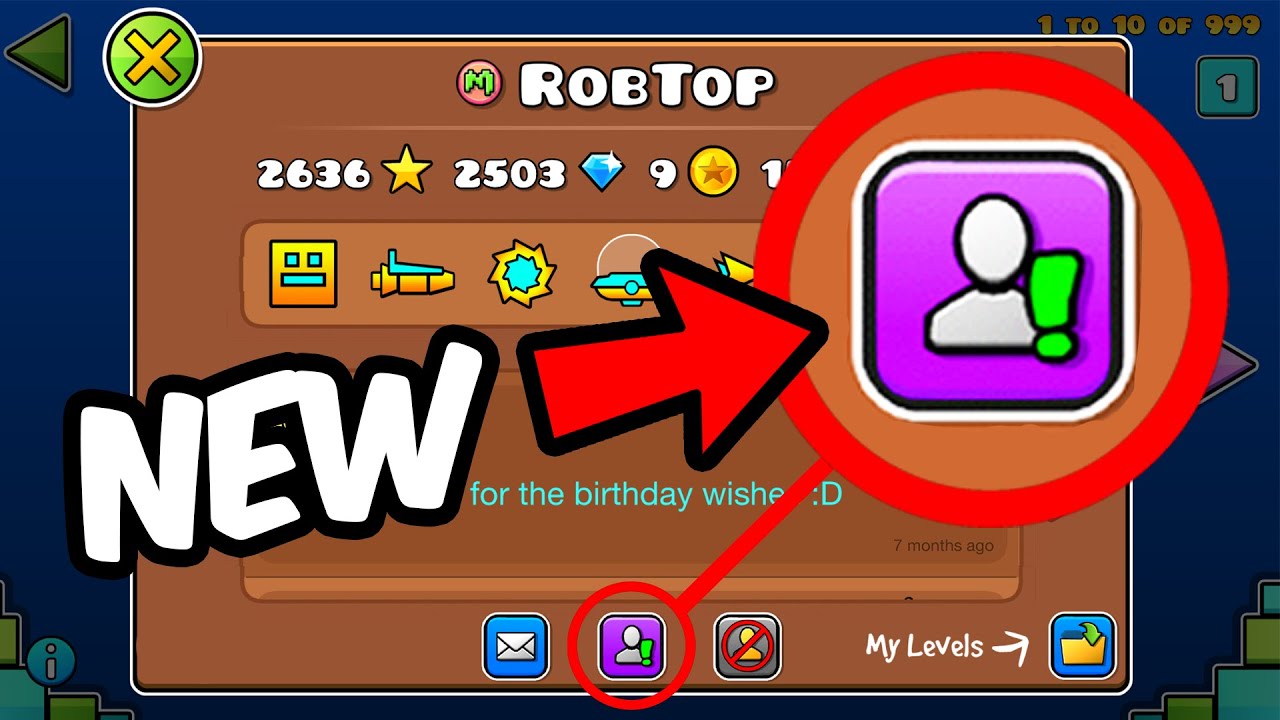 RobTop ACTUALIZA Geometry Dash y hay UN BOTÓN SECRETO! - YouTube