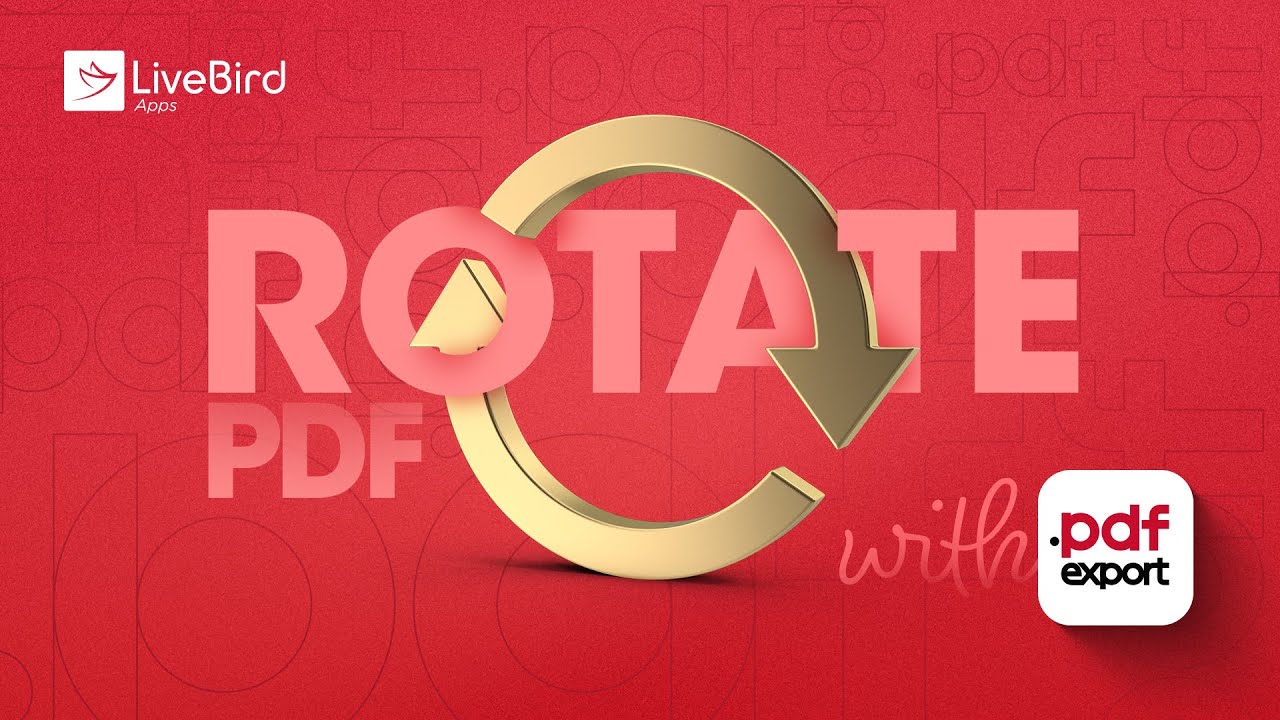 Rotate PDF with PDF Export App - YouTube