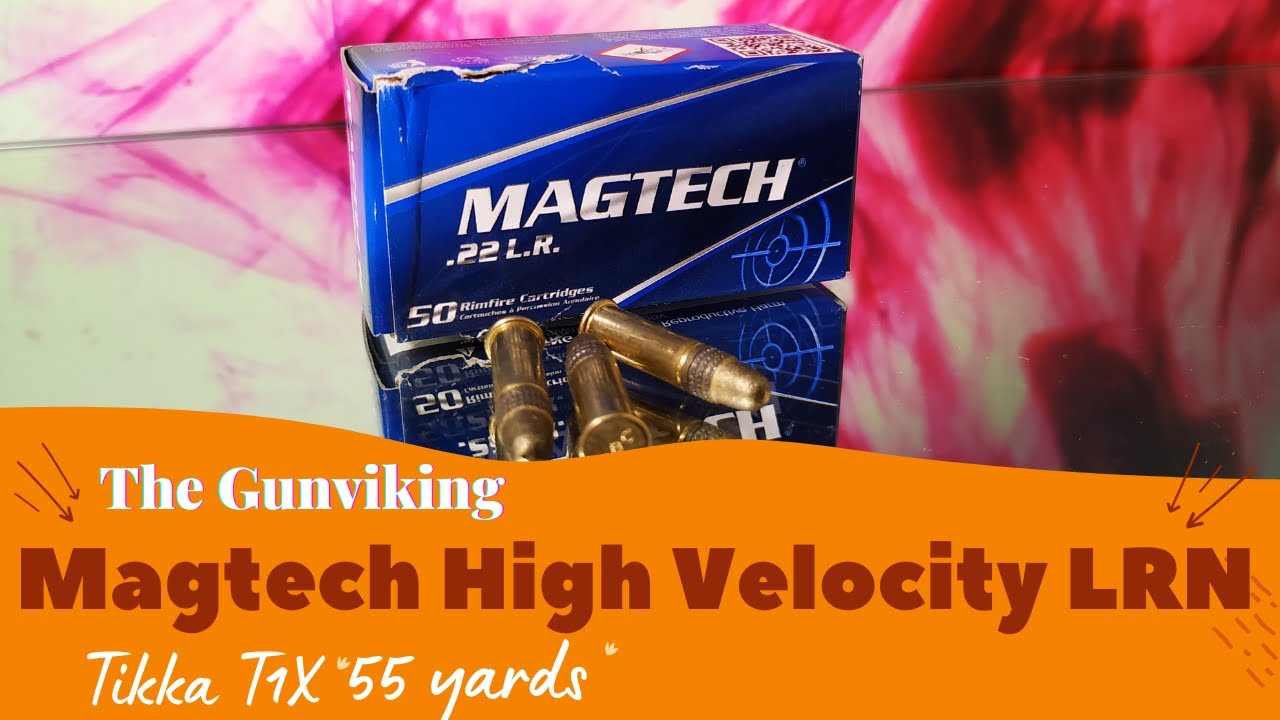 Magtech High Velocity LRN .22lr accuracy test 55yards Tikka T1X - YouTube
