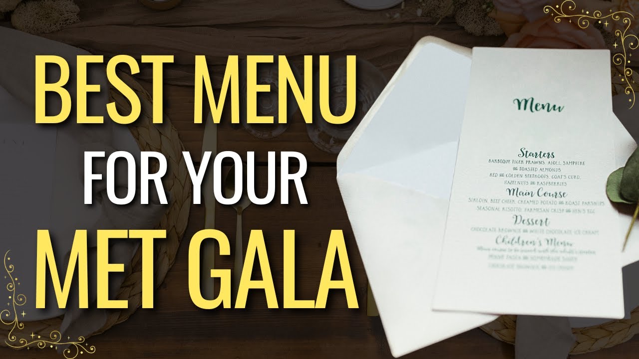 What's the Best Menu for Your Gala? Consider this! - YouTube