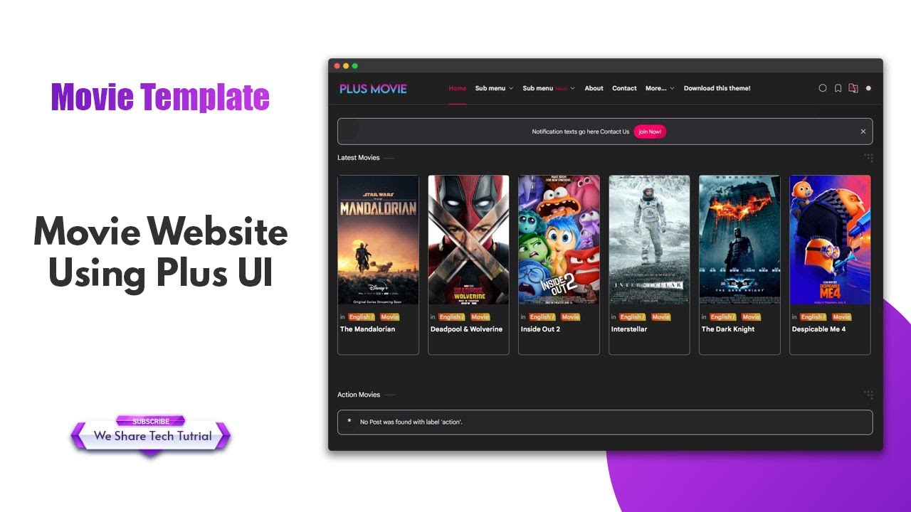 How to Create a Movie Website Using Plus UI Blogger Template | Plus ...