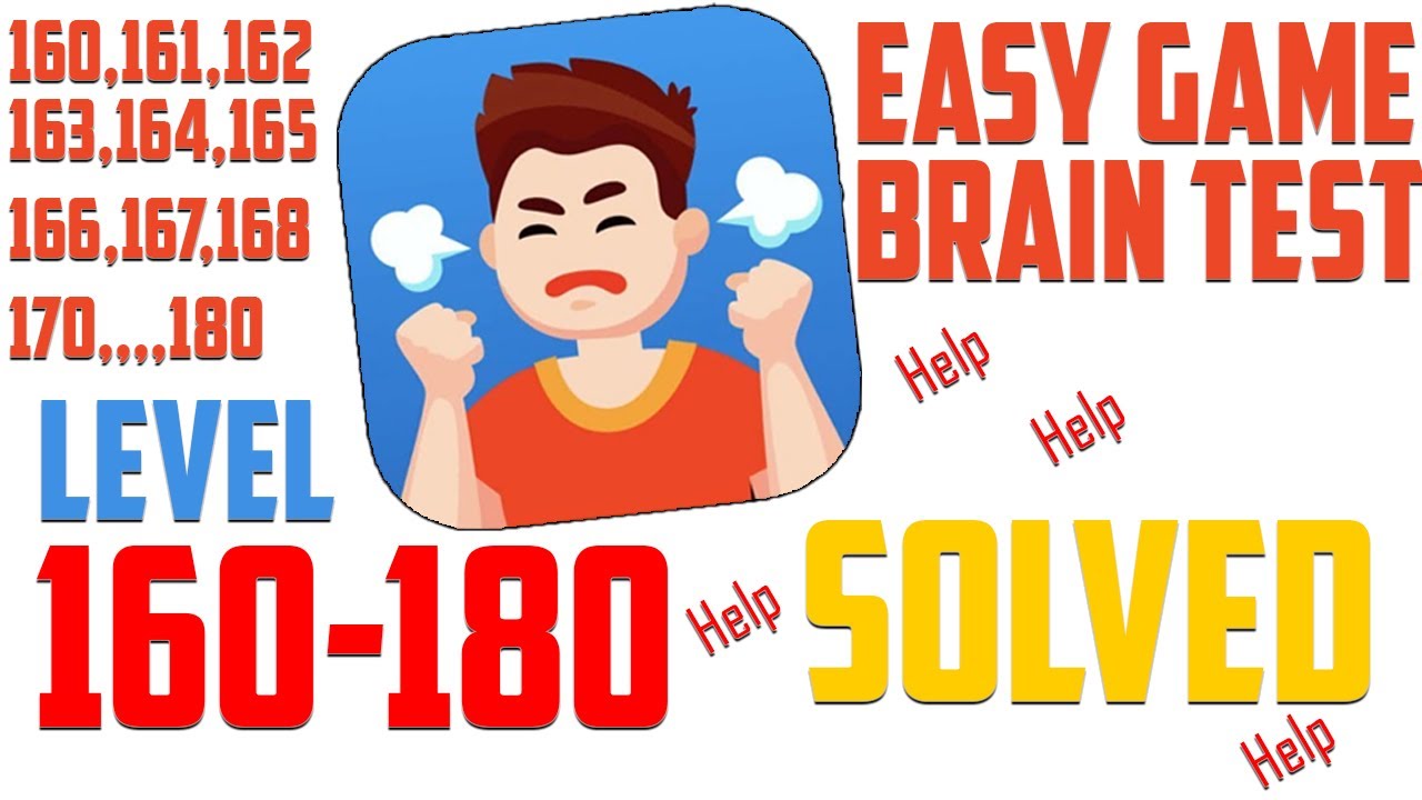 Easy Game Brain Test New Levels Solutions from 160 to 180 IOS Gameplay ...