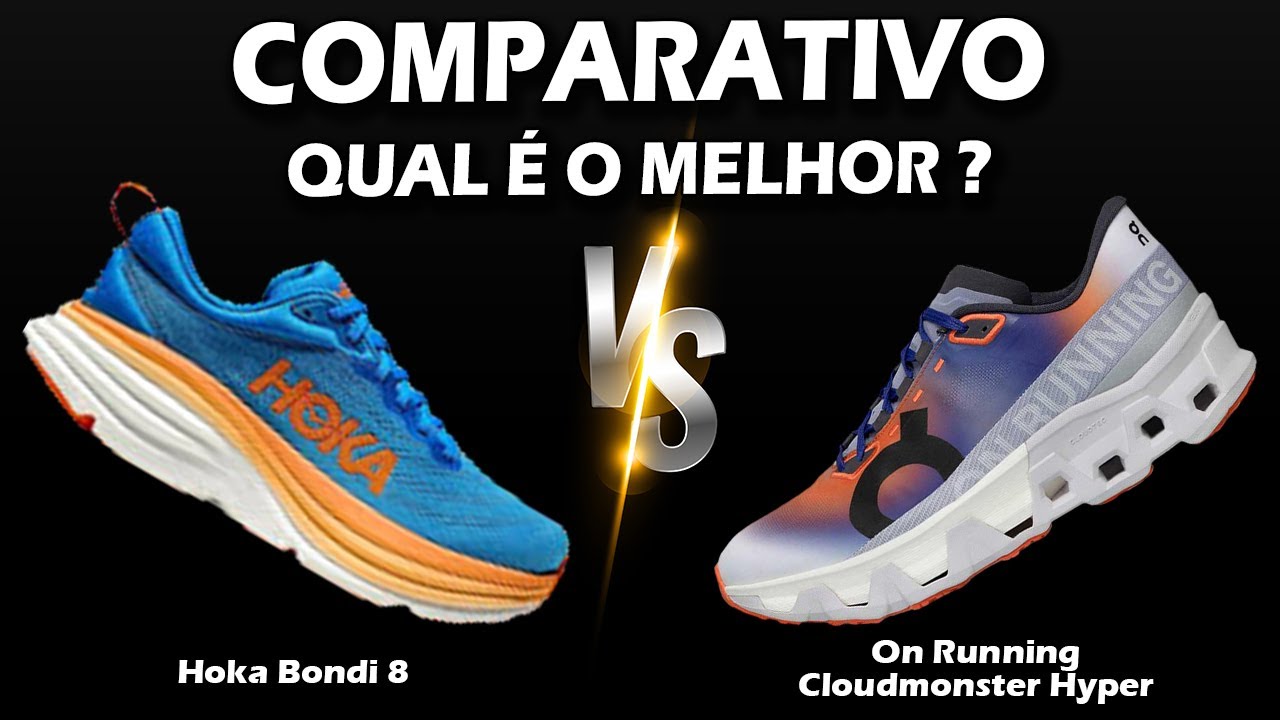 HOKA BONDI 8 x ON RUNNING CLOUMOSTER HYPER - qual é melhor? - YouTube