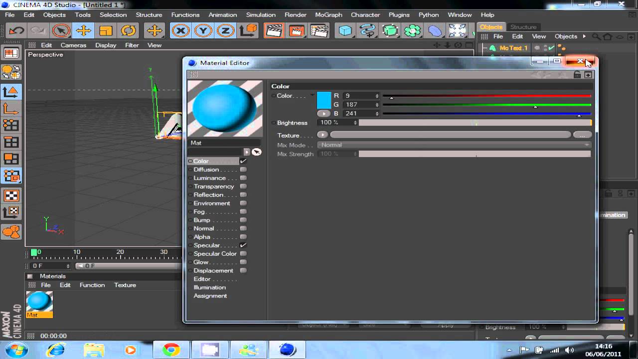 Cinema 4D R12 - How To Create 3D Text Tutorial - YouTube