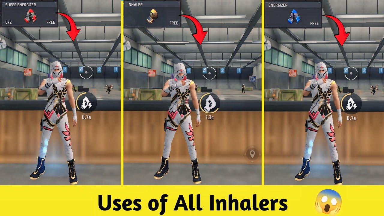 use of all inhalers in free fire | what is advantage of all Inhalers ...