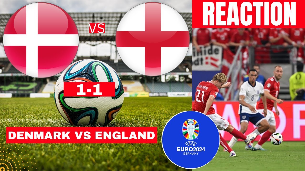 Denmark vs England 1-1 Live Stream Euro 2024 Football Match Score ...