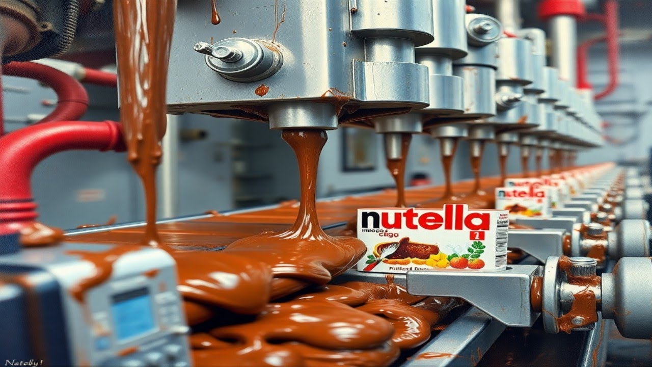How Nutella Is Made In Factory ! Bulk Production Of Chocolate Spread ...