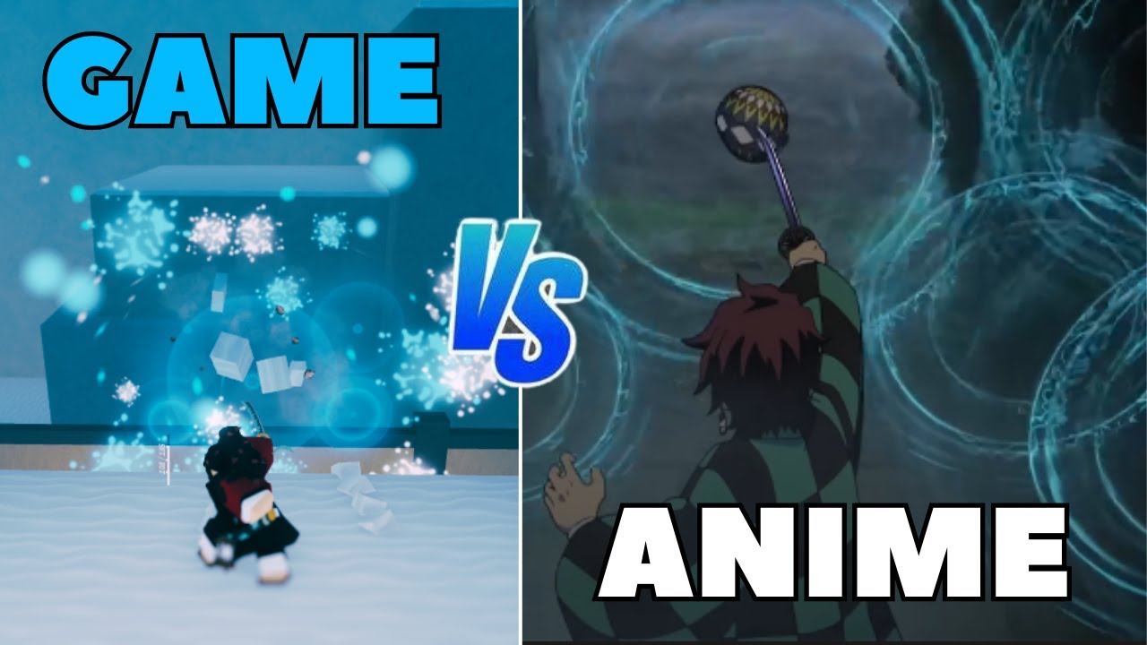 All WATER Breathing moves in Project Slayers VS Anime - YouTube