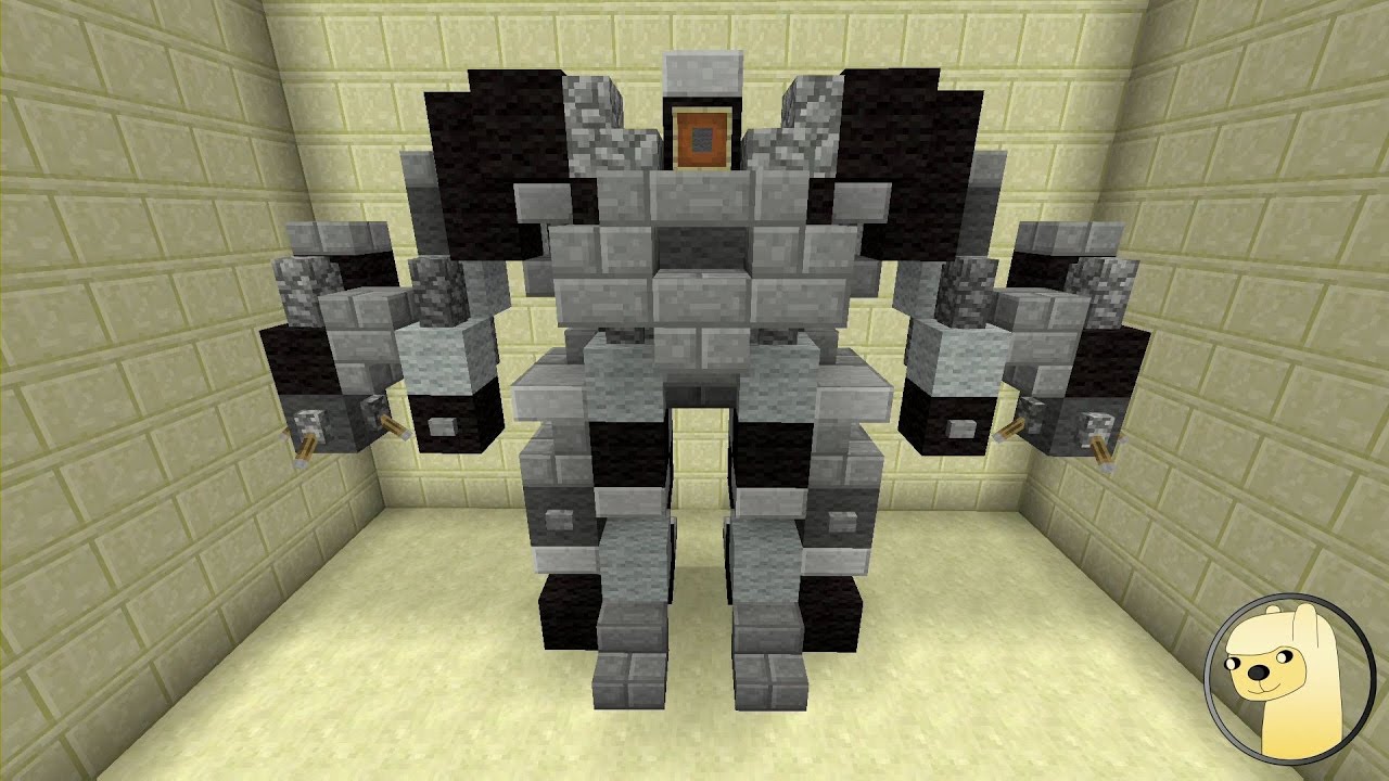 Minecraft - How To Build Transformers 1-3 Ironhide Robot Mode! - YouTube
