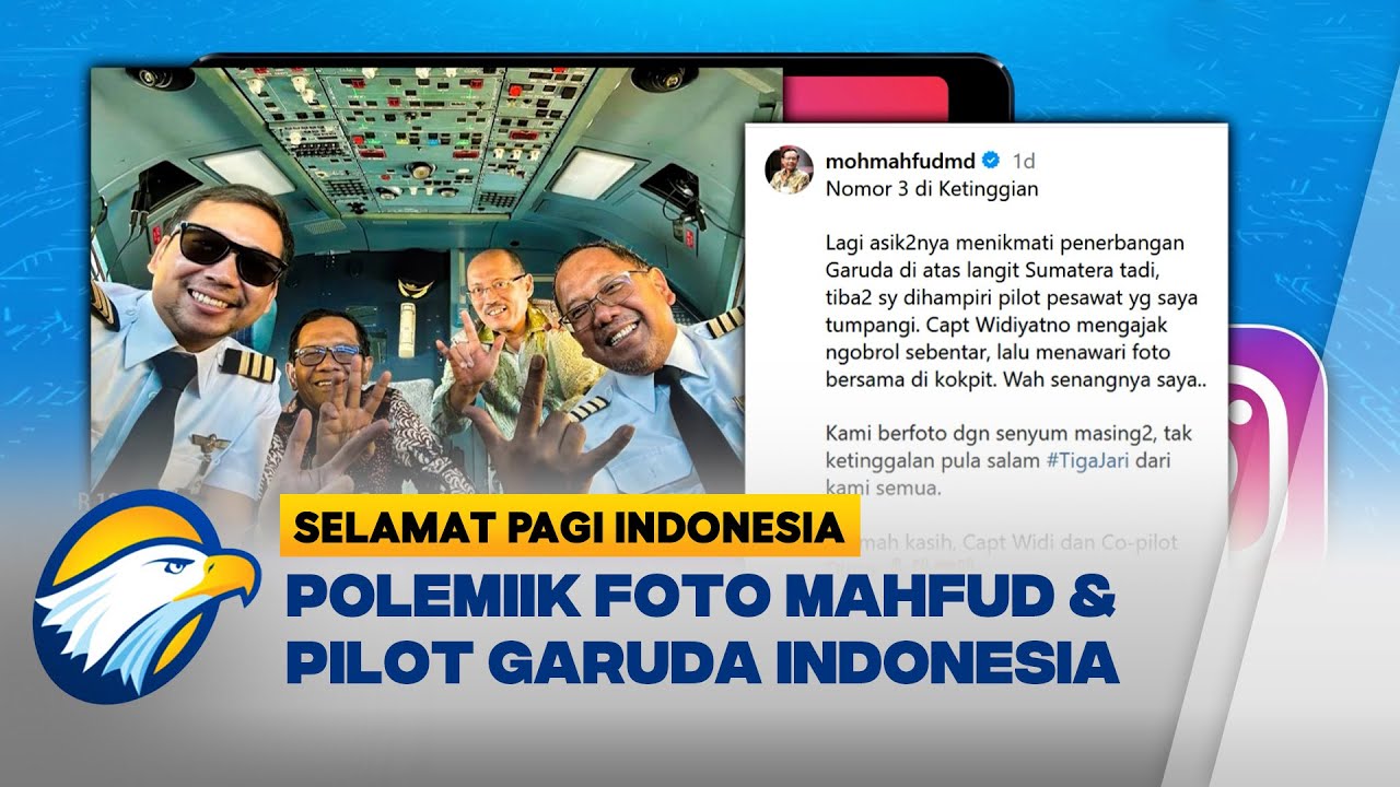 Foto Mahfud Bersama Pilot Garuda Indonesia Berpolemik - YouTube