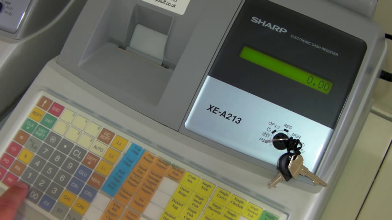 Sharp XE-A213 Cash Register Instructions: How To Program The Time ...