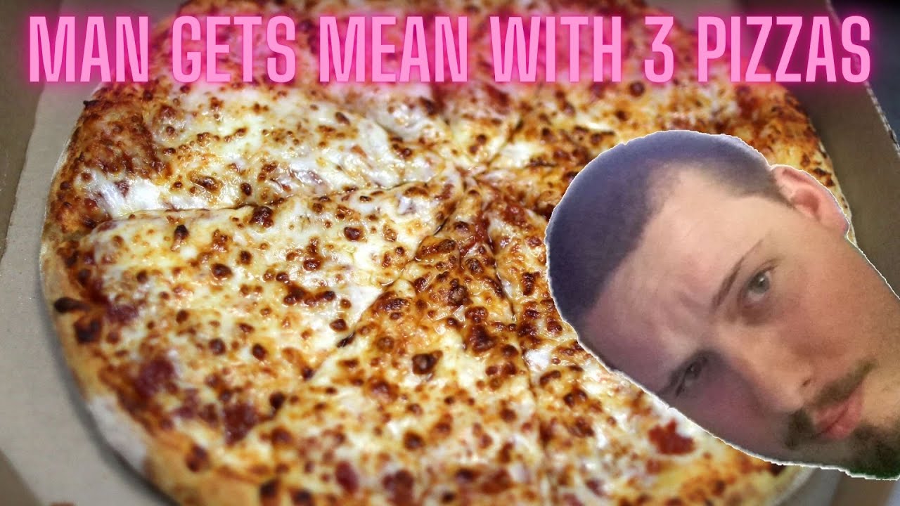 Man Gets Mean With Three Pizzas - YouTube
