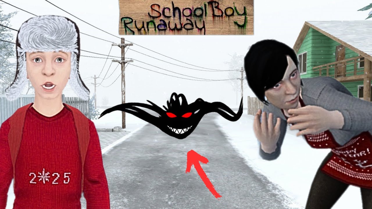 SchoolBoy Runaway The Dark Monster Came To My House (Gameplay) - YouTube