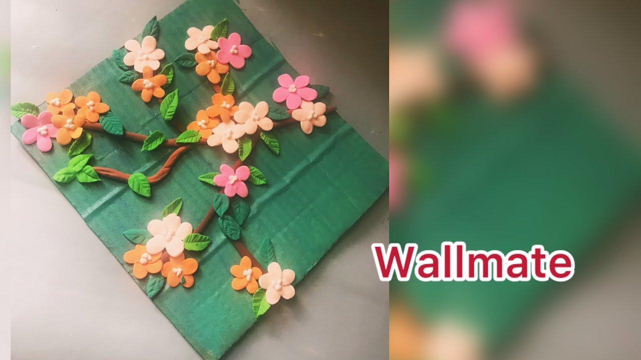 How to make nice wallmate with clay /diy clay Wallmate / ক্লে দিয়ে ...