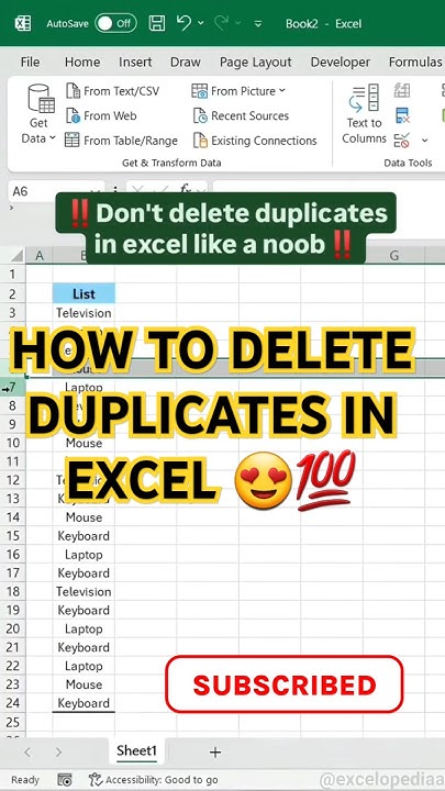 How to Delete Duplicates in Excel 📊😱#excel #asmr #computer # ...