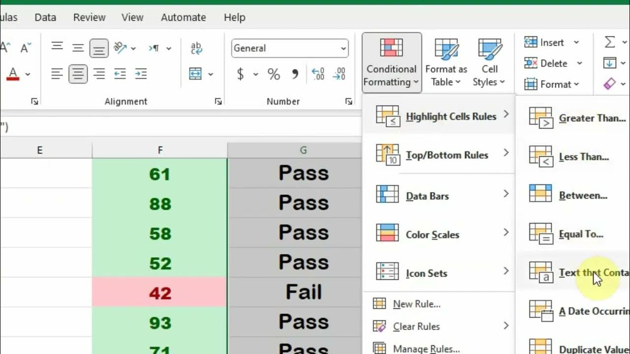 11. Conditional formatting in Microsoft Excel - YouTube