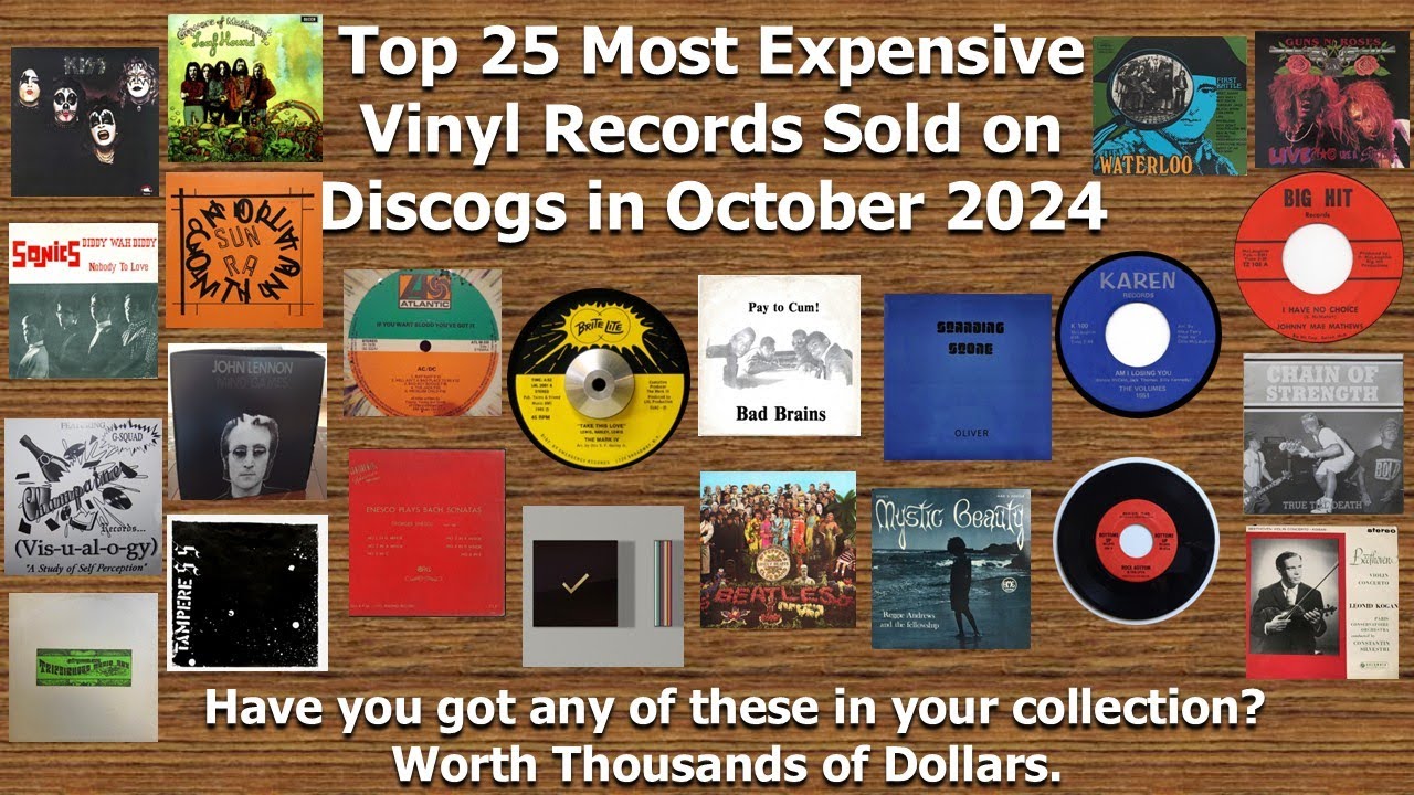 Top 25 Most Expensive Vinyl Records Sold On Discogs October 2024 - YouTube