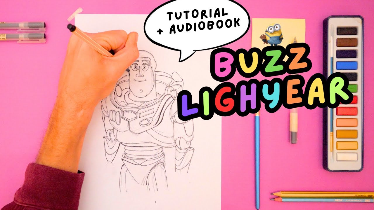 Draw Buzz Lightyear 🚀 DIY Easy Tutorial and Audiobook - YouTube