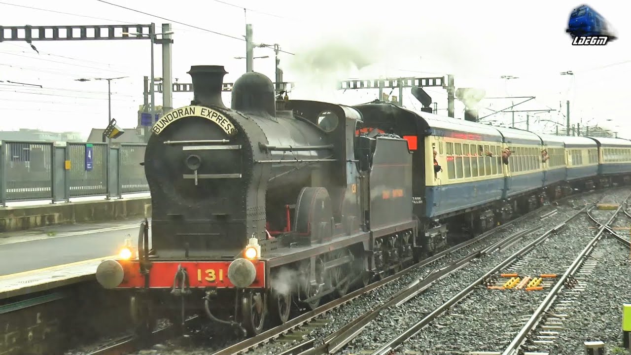 Phoenix Express Train and 131 Old Steam Locomotive in Dublin Connolly ...